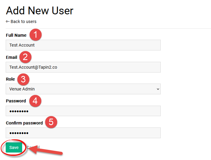 How to create a new Admin User – Tapin2 Knowledge Base