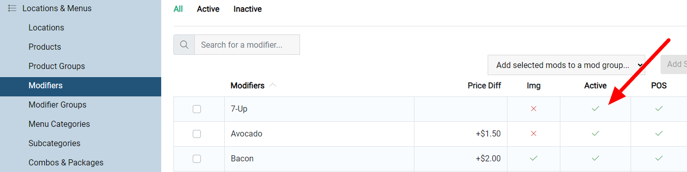 Product modifiers not available on Menu – Tapin2 Knowledge Base