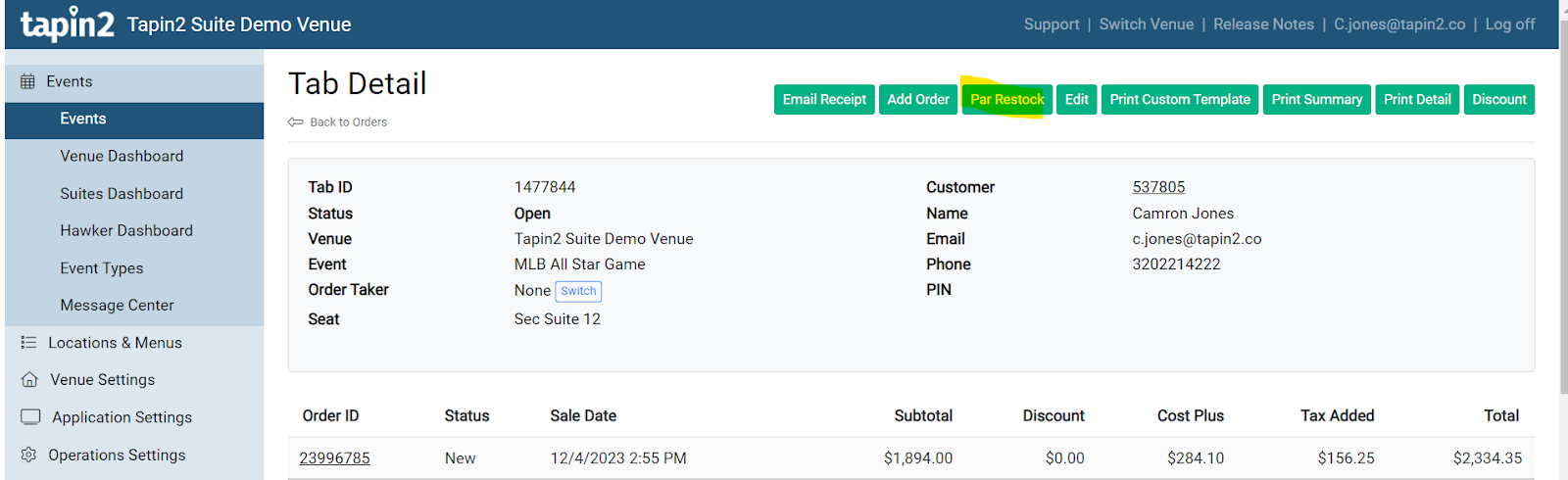 How to create, manage and apply par levels – Tapin2 Knowledge Base