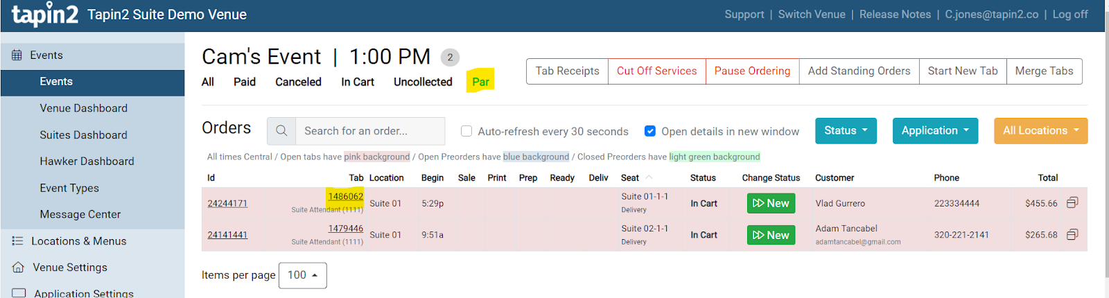 How to create, manage and apply par levels – Tapin2 Knowledge Base