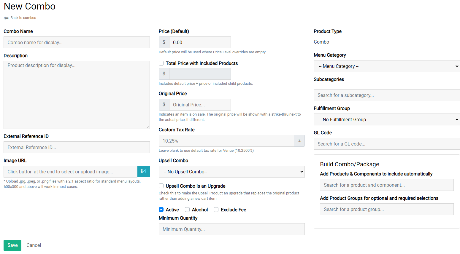 How to Combos & Packages – Tapin2 Knowledge Base