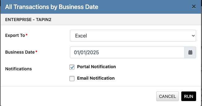 How to pull transaction reports from the Freedompay portal – Tapin2 ...